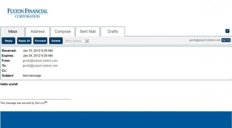 Recipient Experience - Fulton Financial Corporation | ZixAware