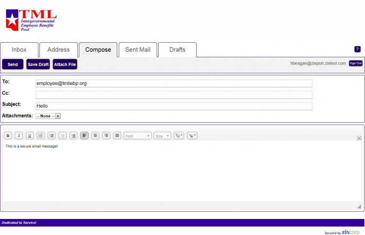 Sending Encrypted Email - TML IEBP | ZixAware