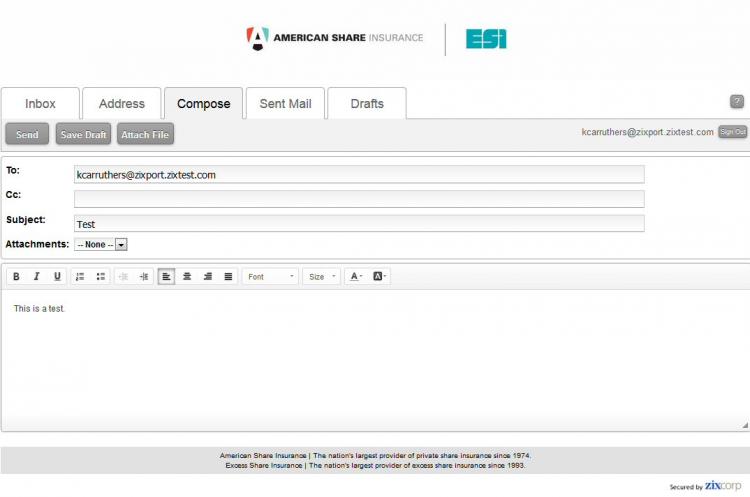 Sending Encrypted Email - American Share Insurance | ZixAware
